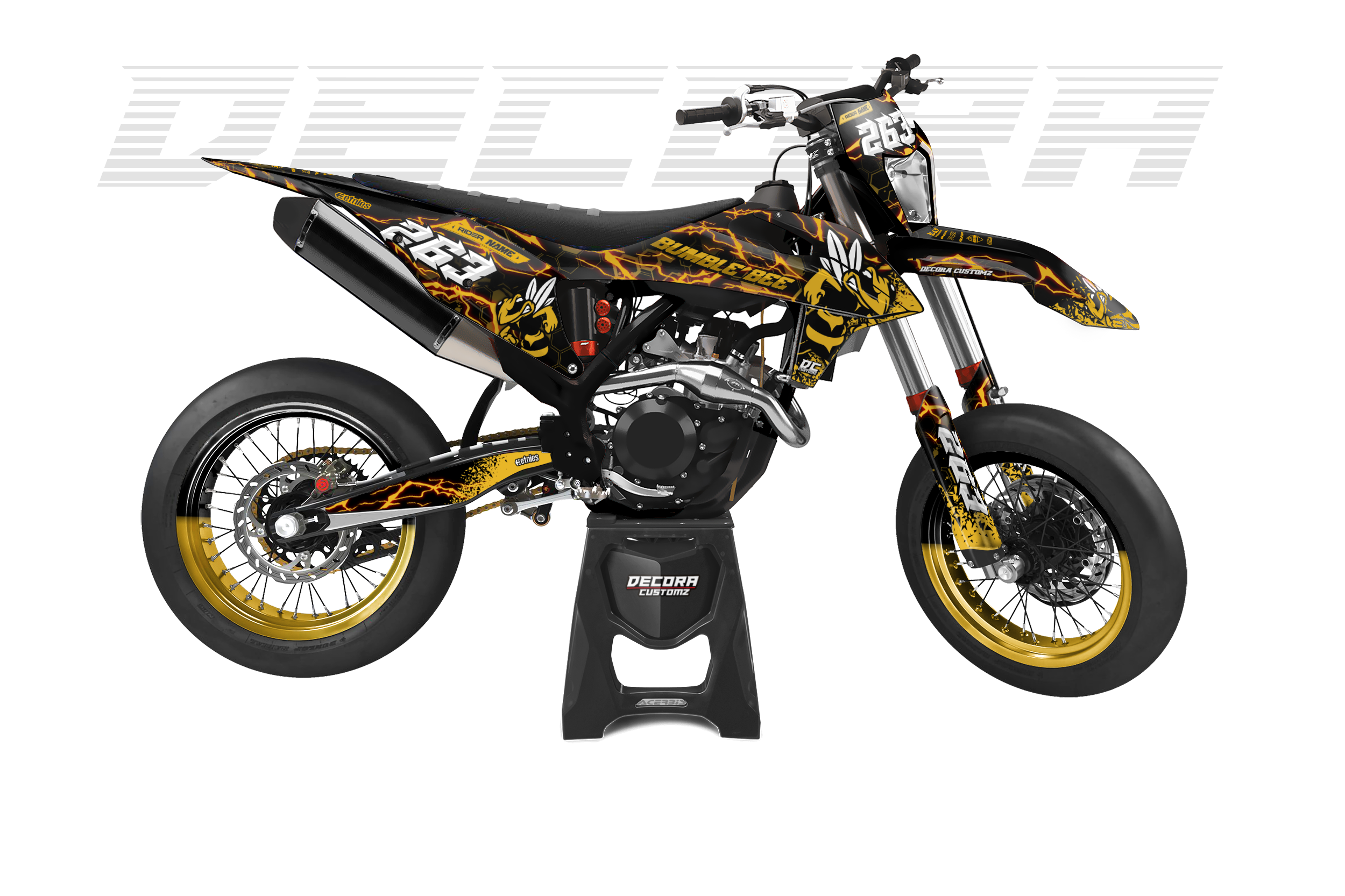 HUMBLE BEE - SEMI CUSTOM GRAPHICS KIT – Decora Customz