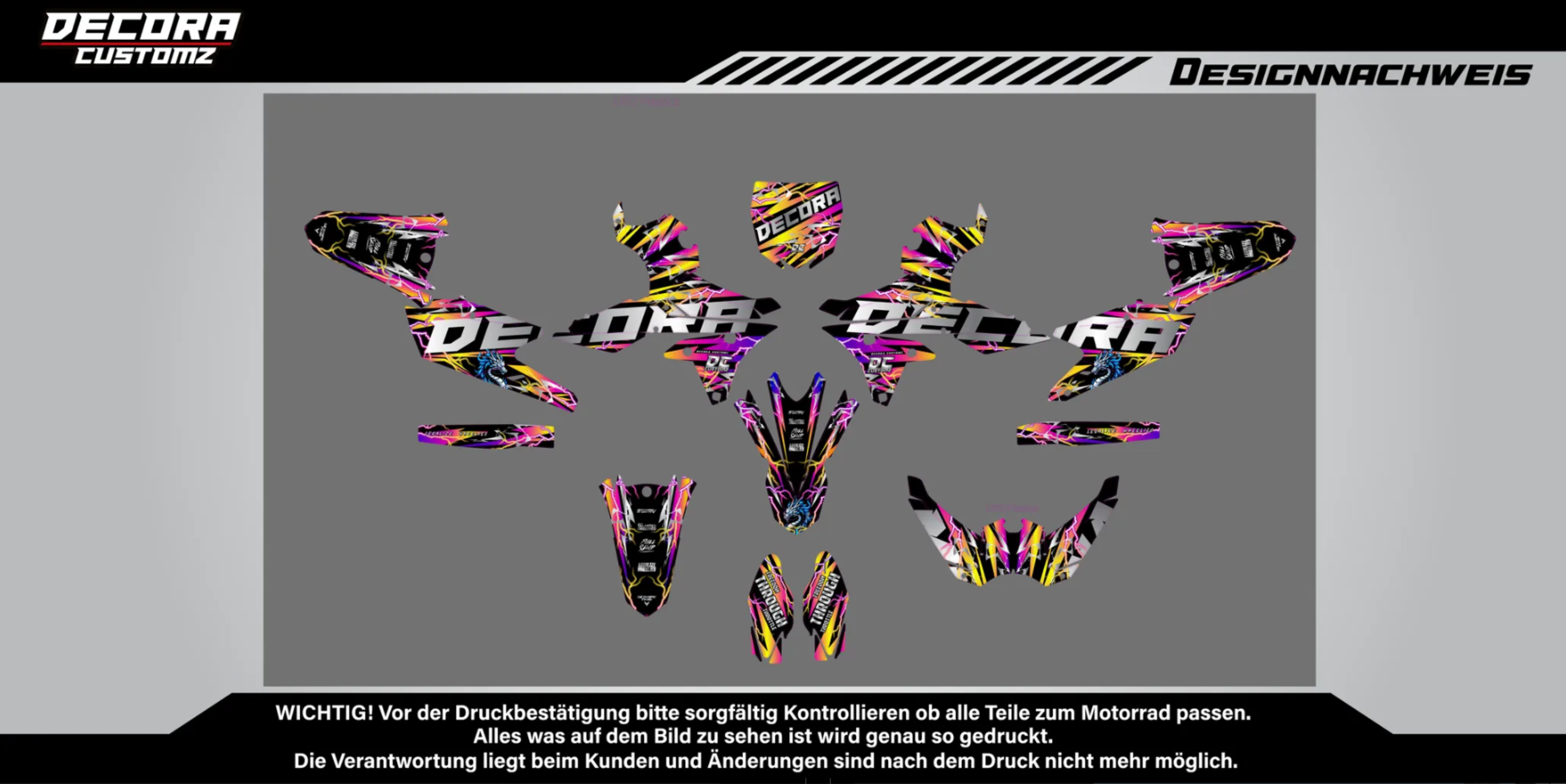 FRENZY - SEMI CUSTOM GRAPHICSKIT – Decora Customz